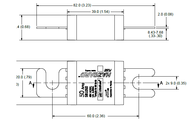 Hazgard Series 48v Lift Truck Fuses Flat Blade Fuses 2500 A ...