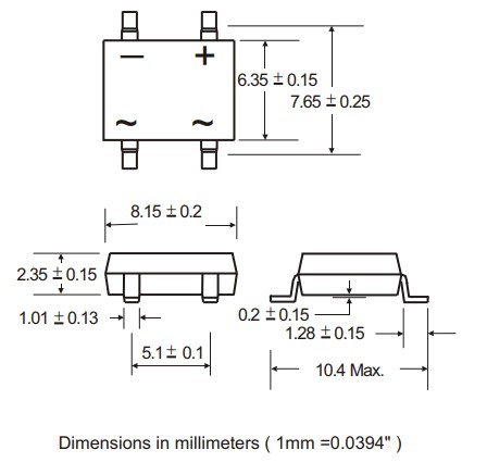 Db-s Series Transient Voltage Suppressor Diode 4 Pin Rectifier Bridge ...