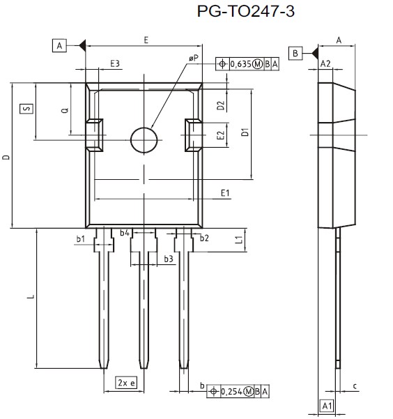 PG-TO247-3 series Infineon field effect MOS tube low electromagnetic ...