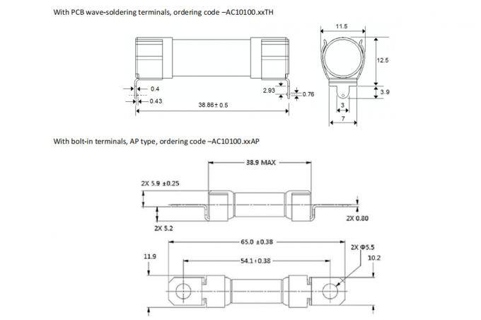 CCC 600VAC / DC 10x38mm High Voltage Ceramic Fuse