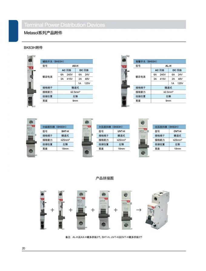 BK63H-DC Series DC Micro Broken Circuit Breaker LG / LS Electricity 1p ...