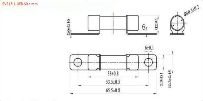EV EVS Road Vehicle Round Tube Ceramic Automotive Fuses EV-315L-3ED 40A 15A 500VDC