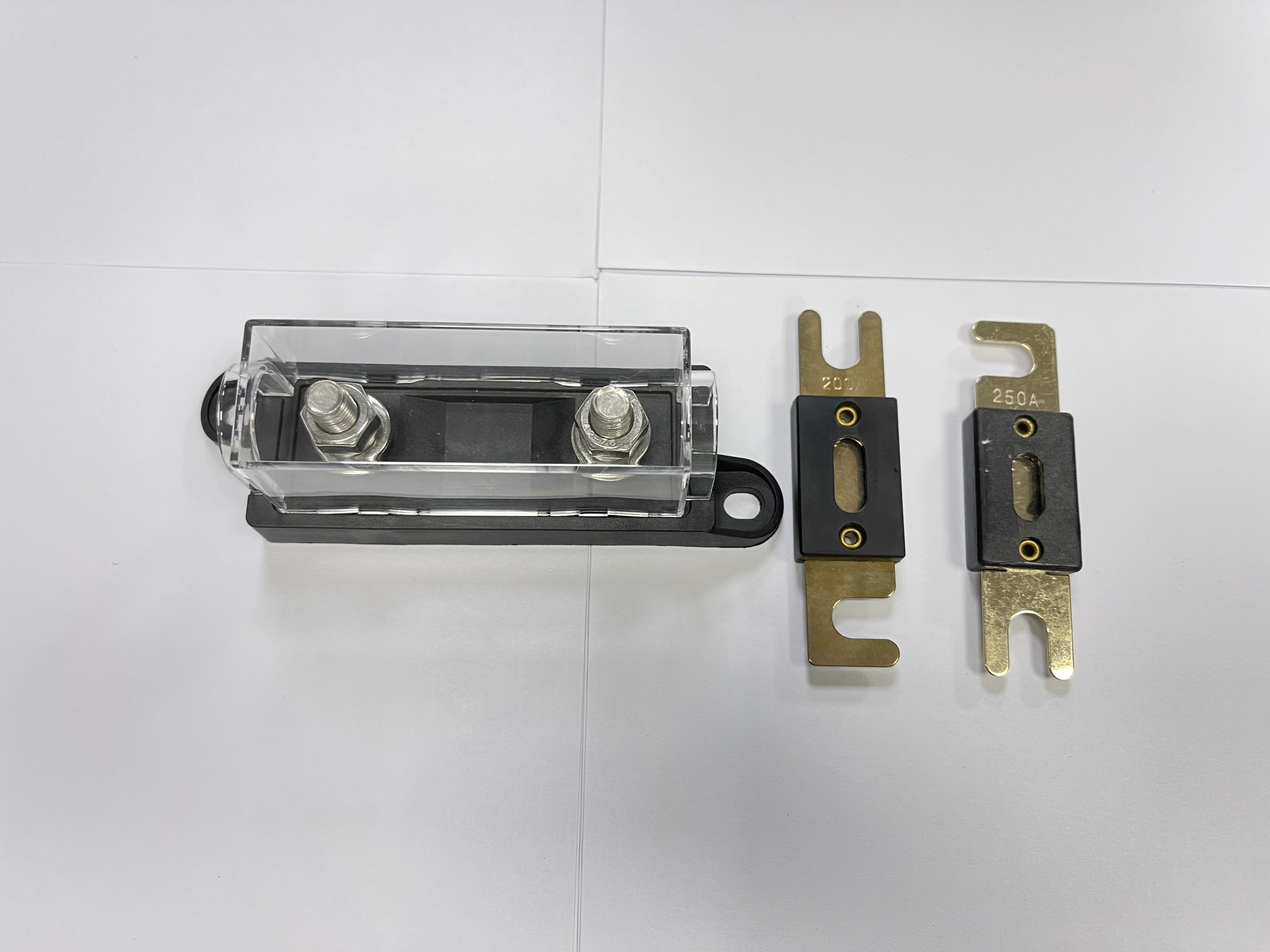 ANL Large Current Plug In Car Audio Fuse Holder PA66 Brass Tin Plating