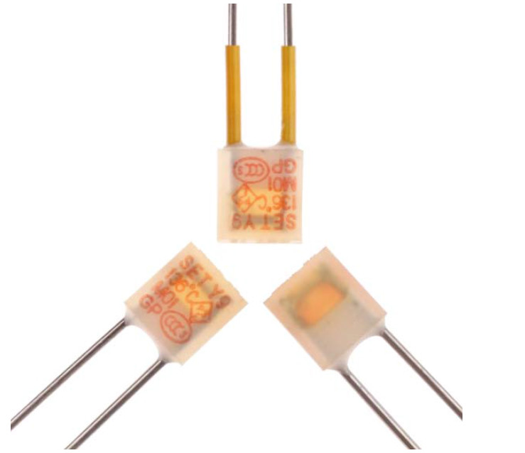 5 Amp Radial Thermal Fuse / Temperature Fuse Square Type Transparent ...