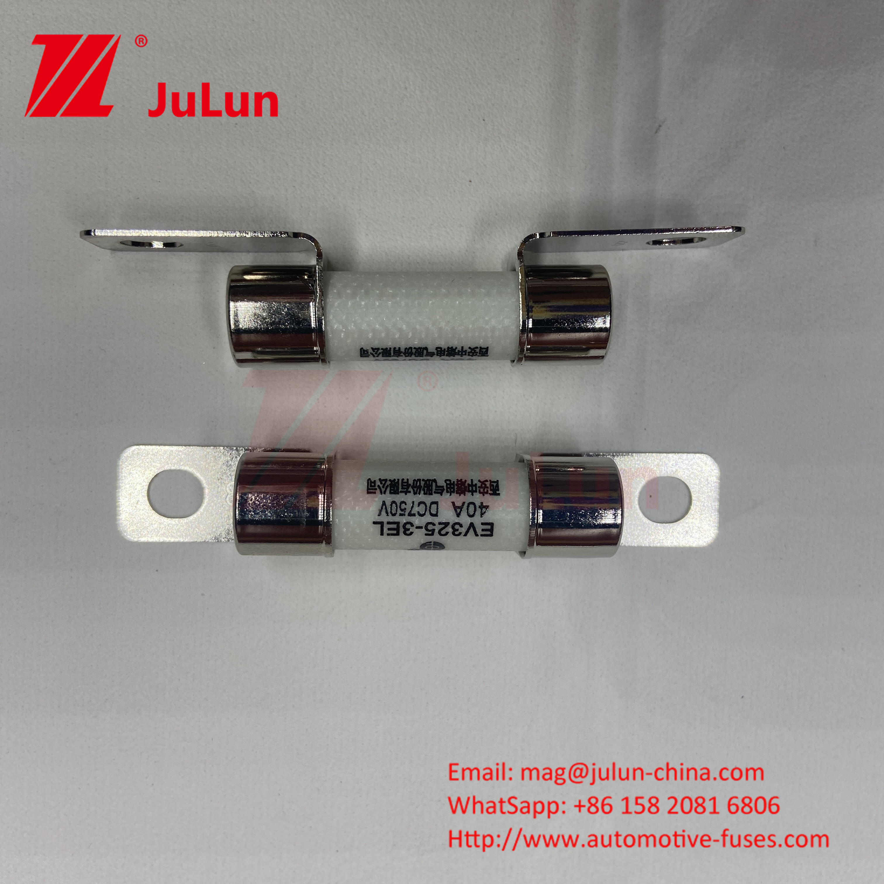 ISO8820 Automotive Ceramic Bolt-Mount Fuses 30A 40A 50A 750VDC 10*38mm EV325