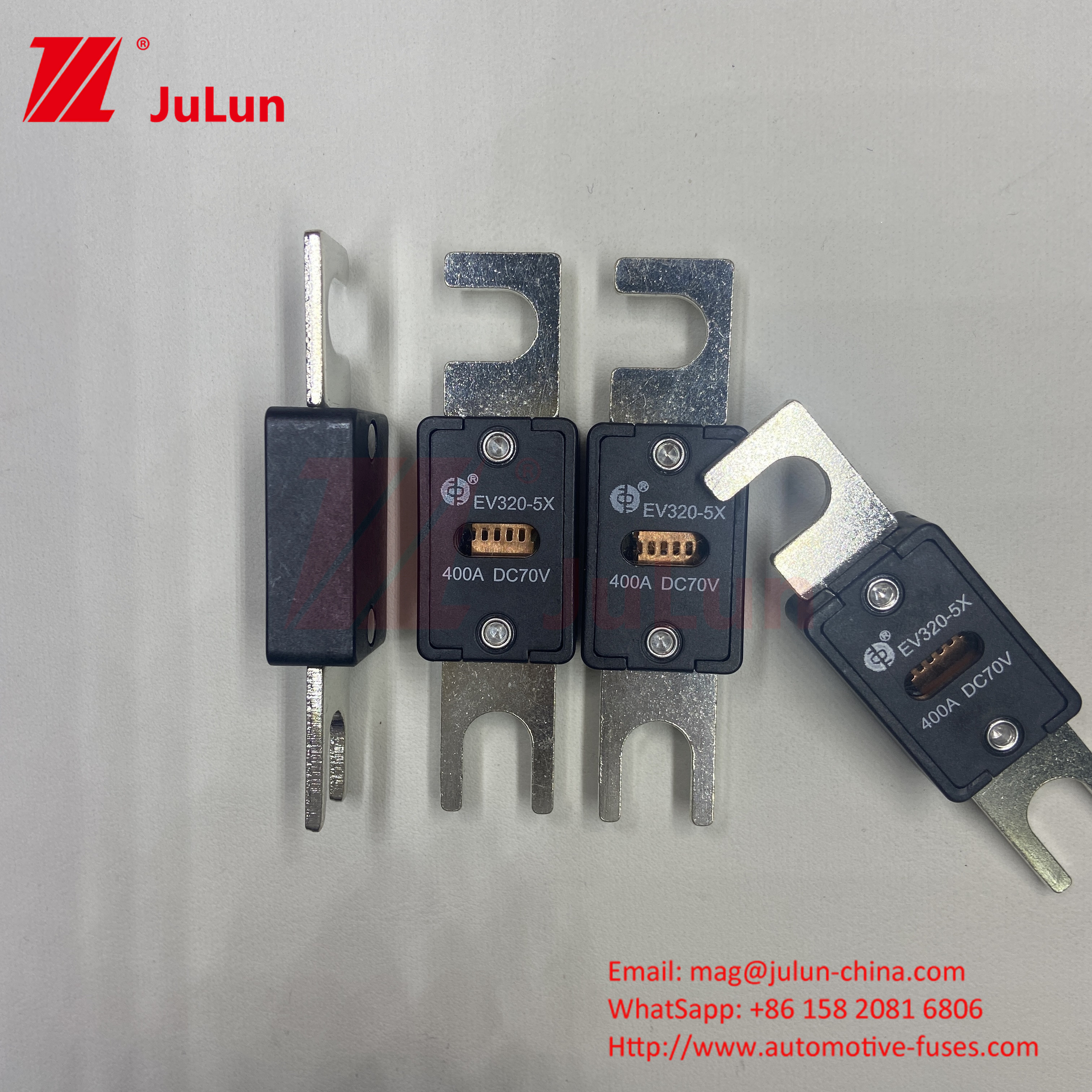 EV320-5X-350A-N 70VDC 6kA Ceramic Copper Electric Vehicle Fuse for EV Traction System Safety