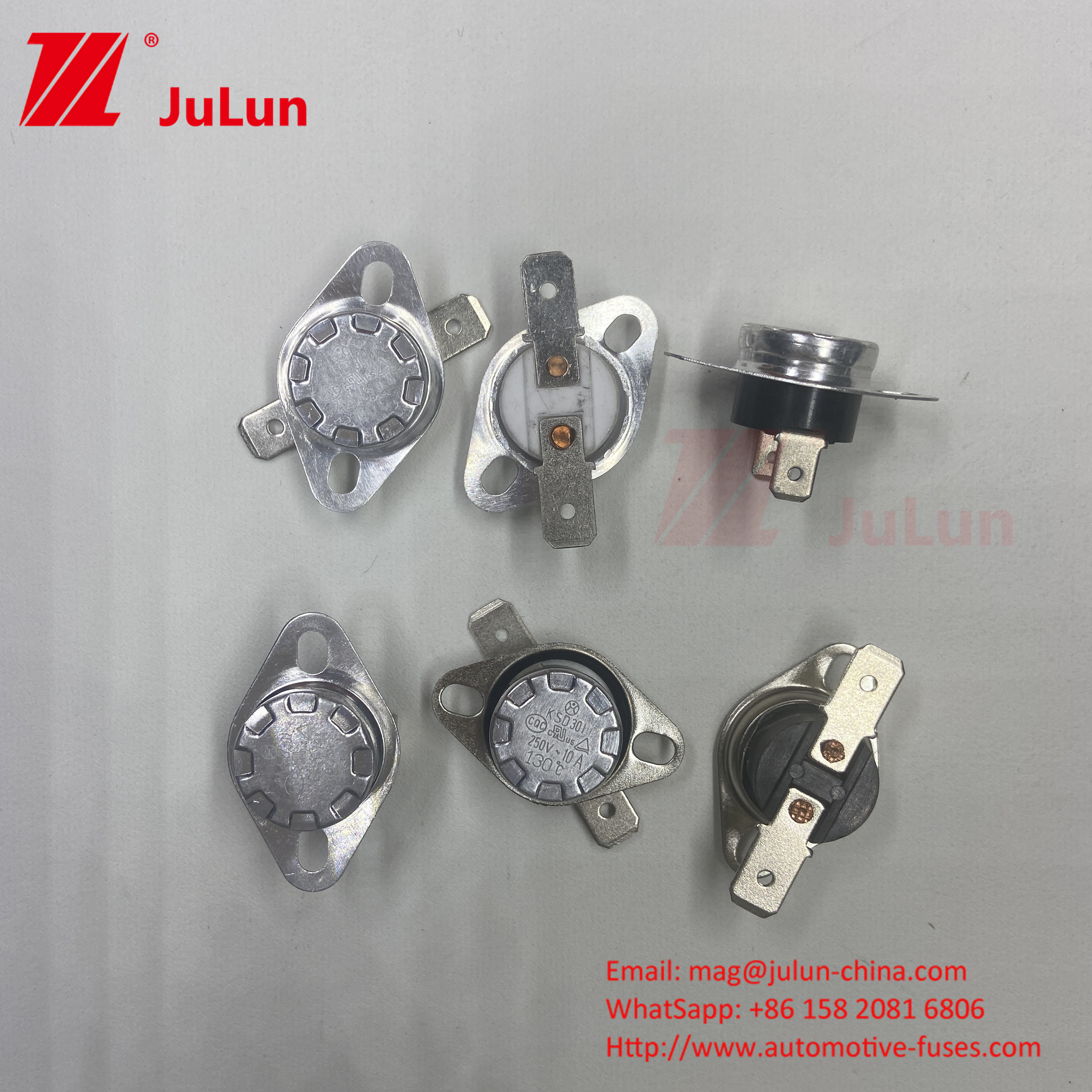 Automated Reset KSD301 Bimetal Thermostat Snap Action Thermal Disc Switch