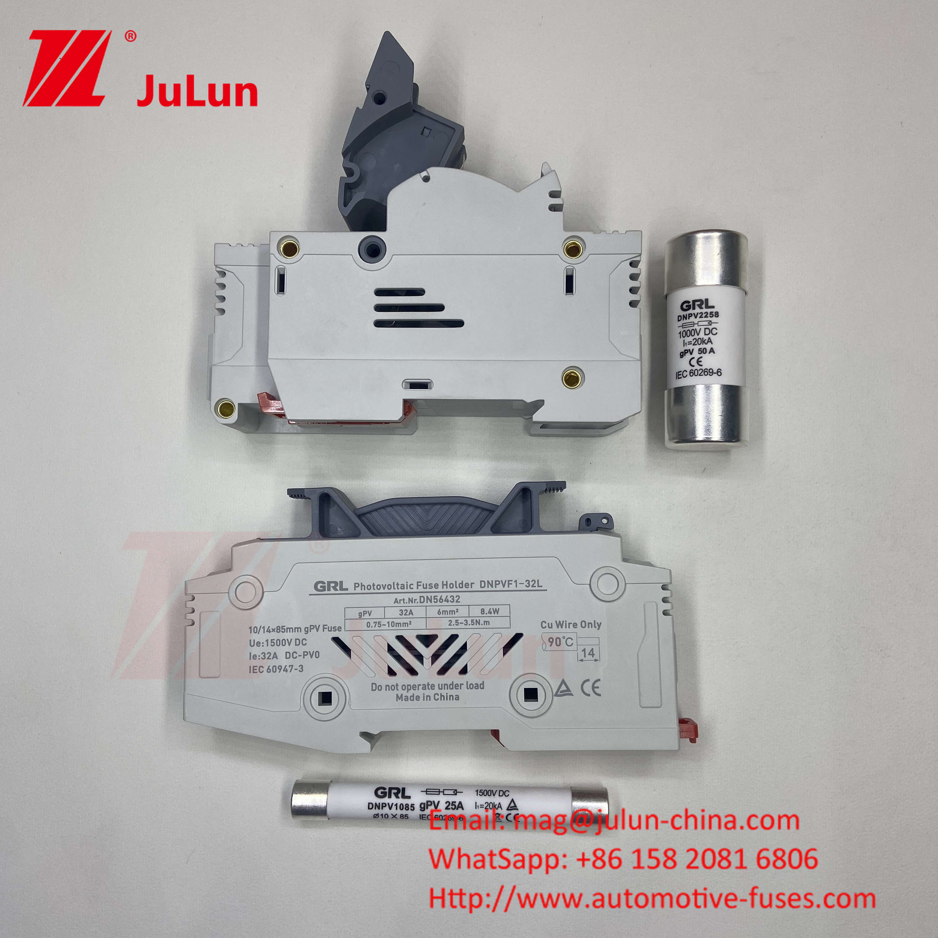 10x38mm Solar PV Fuse for High Voltage Photovoltaic Module Protection