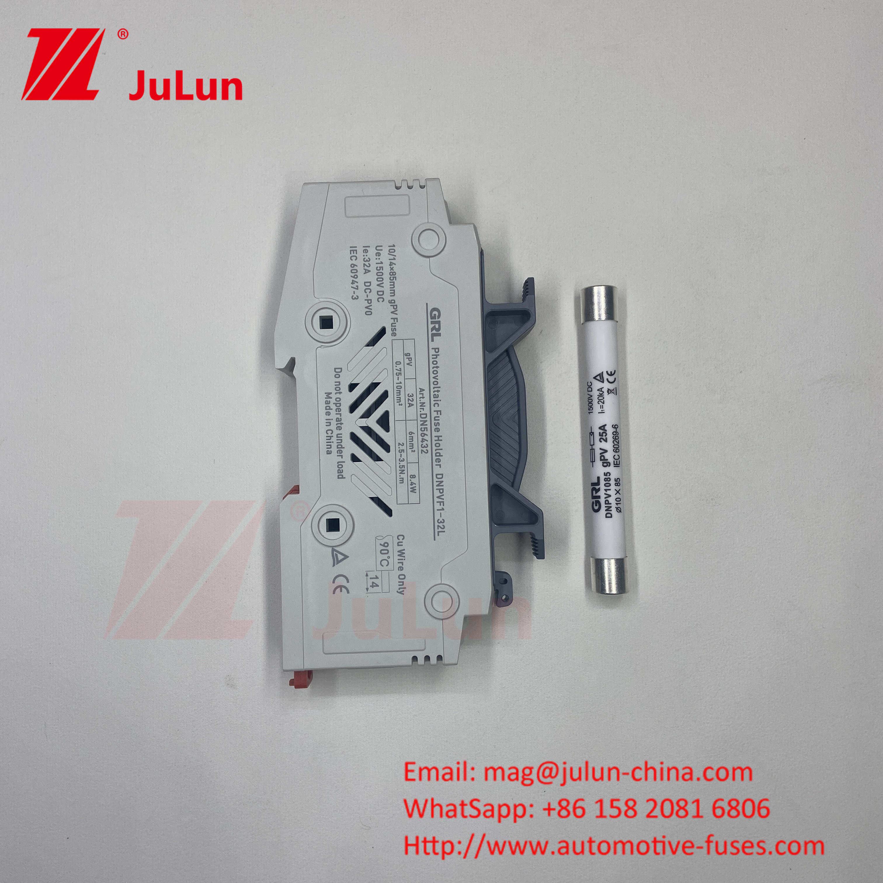 14x51mm Solar PV Fuse for 1000VDC 1500VDC and 500VDC Solar Panels