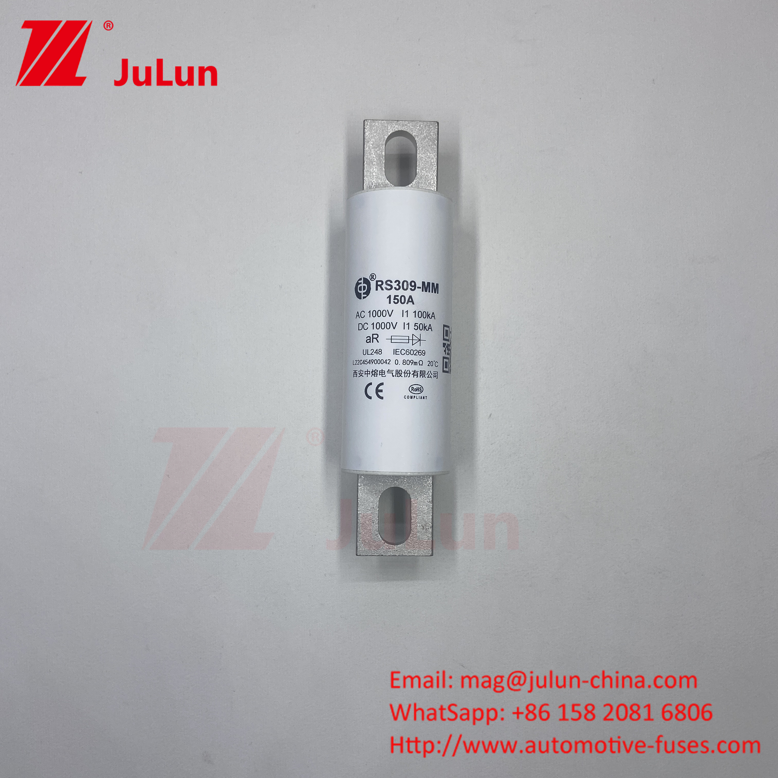 RS309-MM-EV50A Ceramic Automotive Fuse Electric Vehicle 150A 1000VDC
