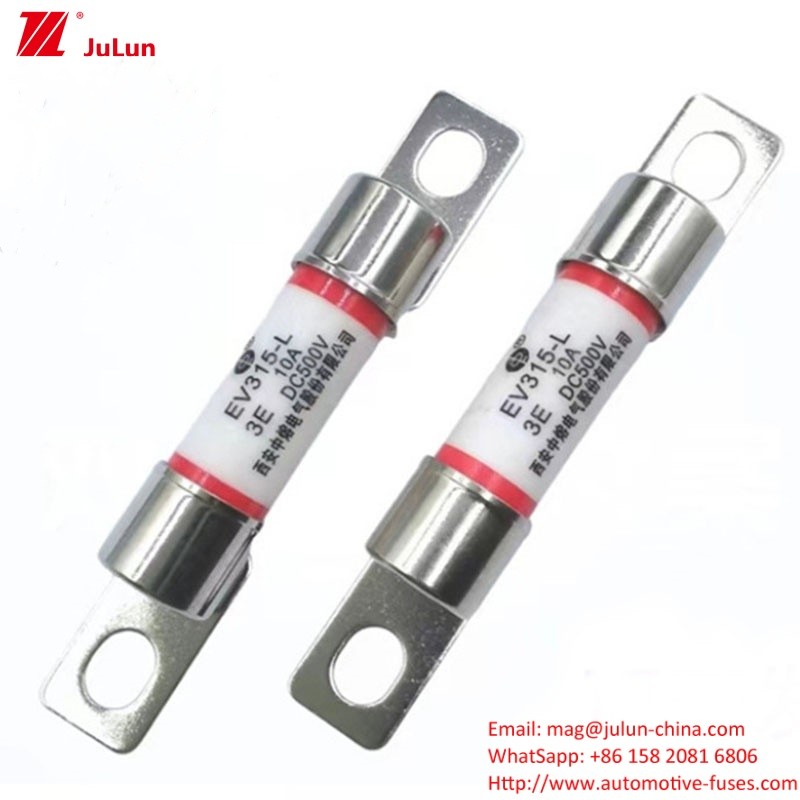 EV315 DC500V 20KA Breaking Capacity Round Tube Bolt Screw Automotive Fuses