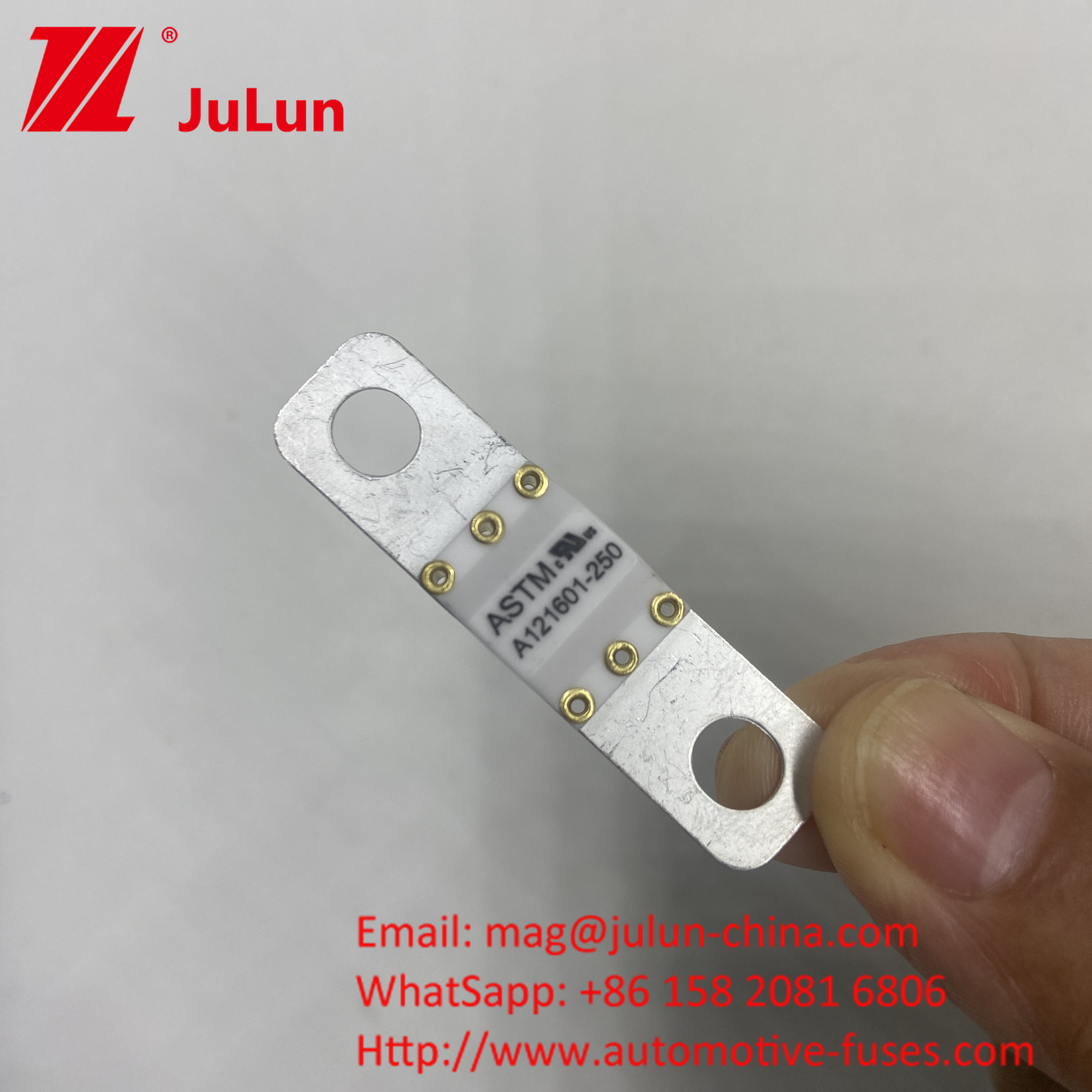 A121601-250A A121601-200A ASTM Copper Automotive Blade Fuse For High Current EV Energy Storage ...