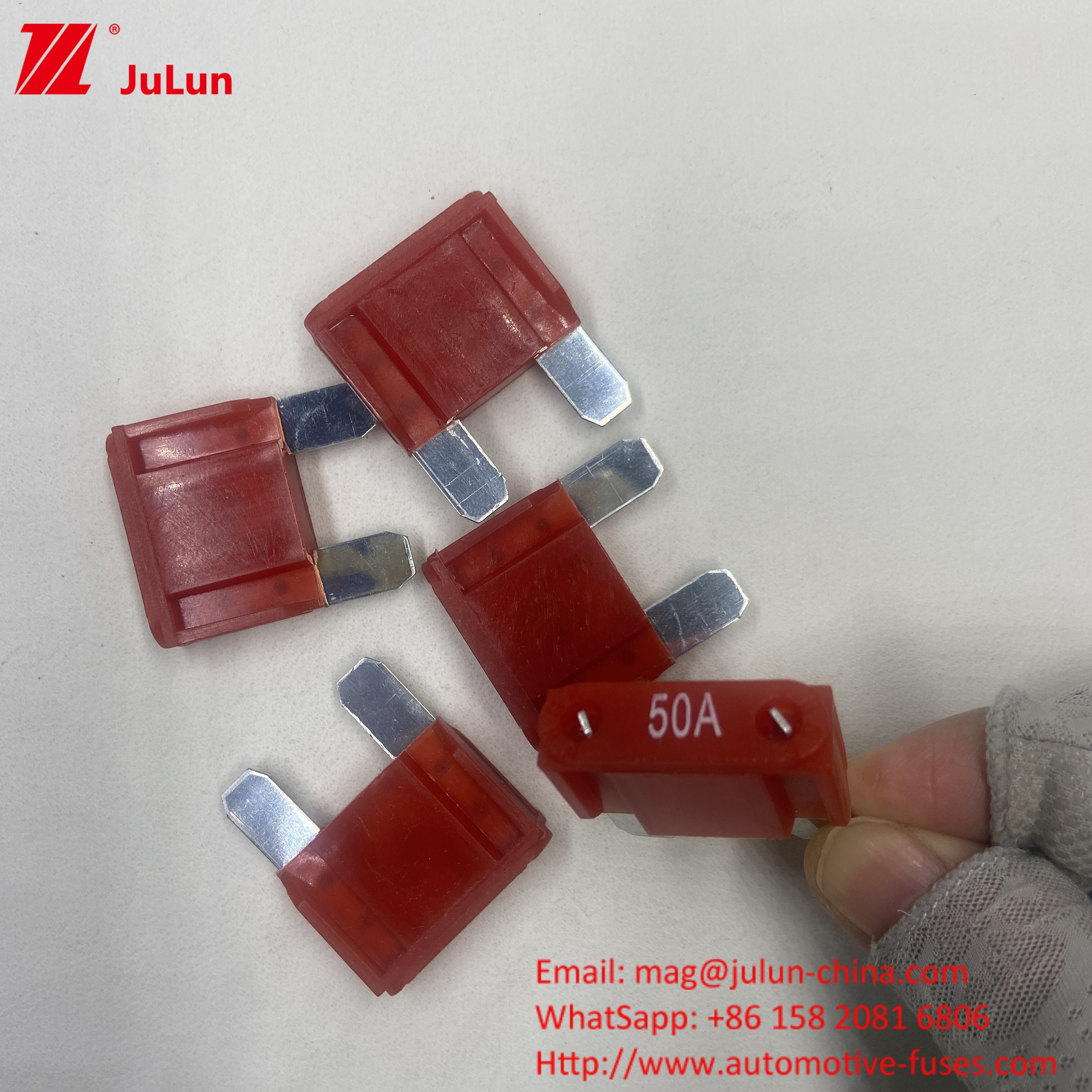 60A Production Automotive Blade Fuses With PA66 Brass Material