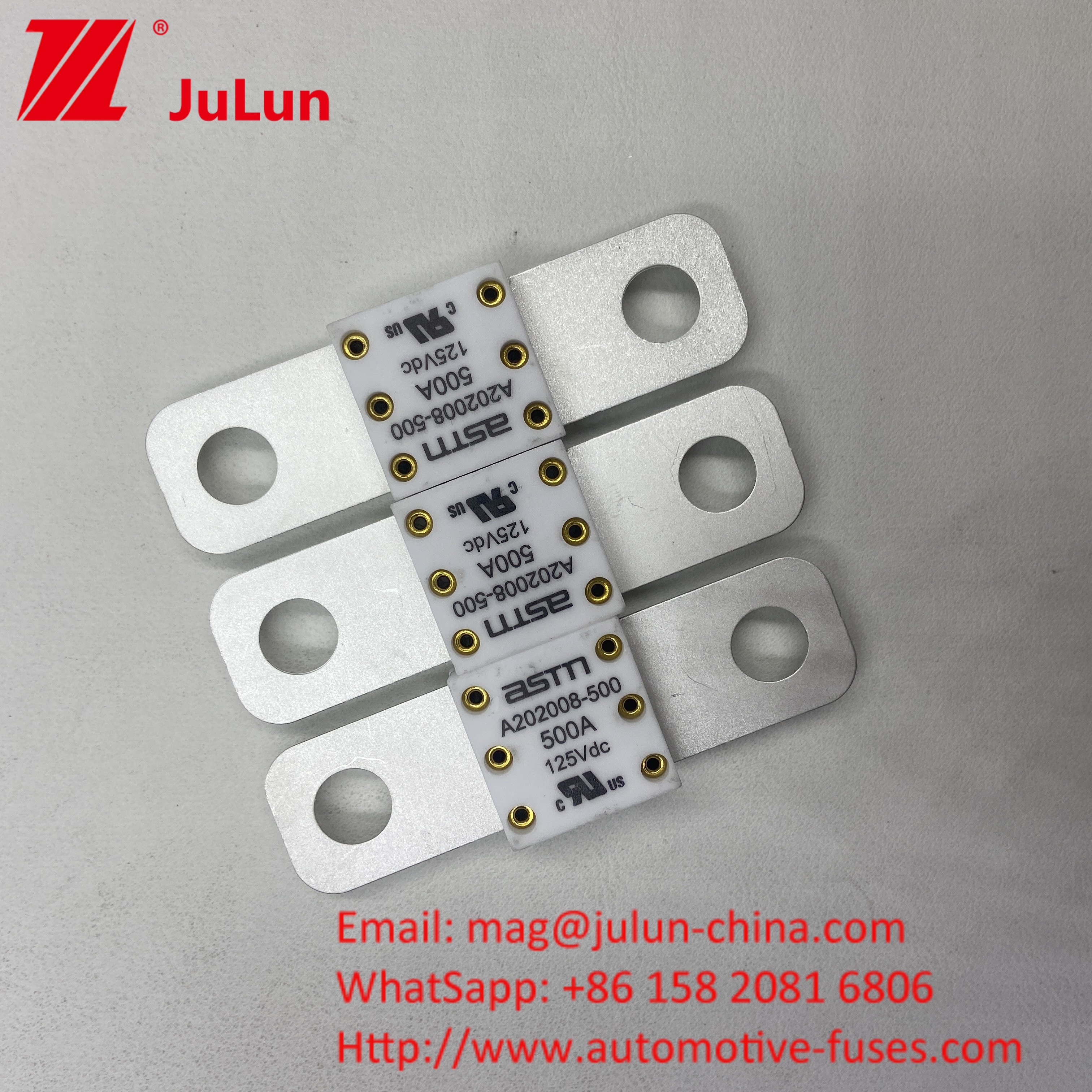 Electric Vehicle EV White Color 350 Amp Ceramic Fuse 125VDC