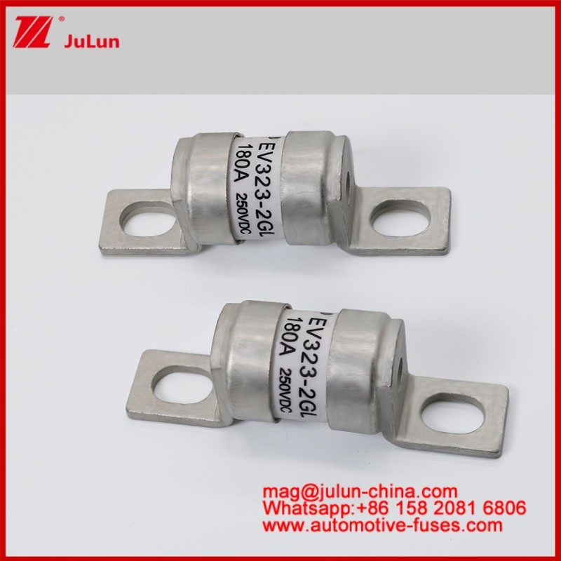 EV322-2GL 180A 250VDC Bolt Connection Structure Ceramic Tubular Fuse For Electric Vehicles M6 M8 ...